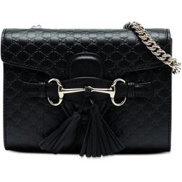 Gucci Hobo Bags - Mini MicroGuccissima Emily Crossbody - Gr. unisize - in Schwarz - f&uuml;r Damen