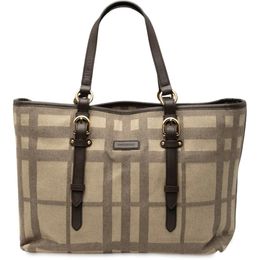 Burberry Shopper - Tonal Check Canvas Tote - Gr. unisize - in Braun - f&uuml;r Damen