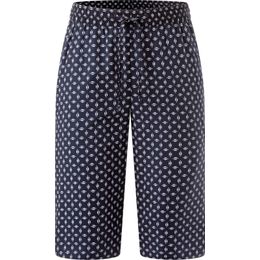 Damen Bermudas im Minimal-Muster marine-wei&szlig;-bedruckt, Gr&ouml;&szlig;e 56