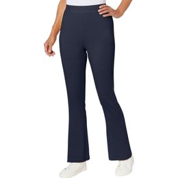 Damen Freizeithose in Schlaghosen-Form marine, Gr&ouml;&szlig;e 46