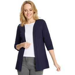 Damen Shirtjacke mit 3/4-&Auml;rmeln marine, Gr&ouml;&szlig;e 44