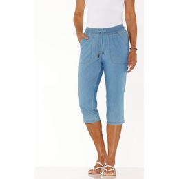 Damen Caprijeans mit Rundum-Dehnbund blue-bleached, Gr&ouml;&szlig;e 38