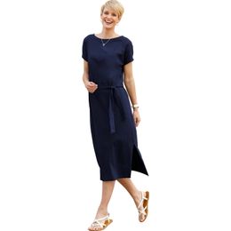 Damen Jerseykleid mit U-Boot-Ausschnitt marine, Gr&ouml;&szlig;e 40