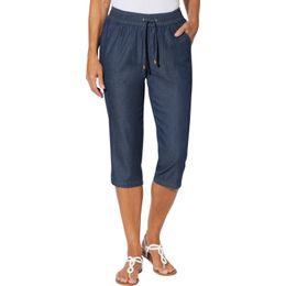 Damen Caprijeans mit Rundum-Dehnbund blue-stone-washed, Gr&ouml;&szlig;e 44