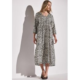 Street One Kleid in Beige/ Schwarz - 57% | Gr&ouml;&szlig;e 34 | Damen-kleider