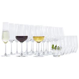 Novel Gl&auml;serset, Transparent, Glas, 24-teilig, Lfgb, Made in EU, Essen & Trinken, Gl&auml;ser, Gl&auml;ser-Sets
