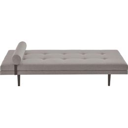 Chaiselongue "Bergen", grau, B:85cm H:37cm T:200cm, ATLANTIC HOME COLLECTION, Sofas, Chaiselongue, Tagesliege im Japanischen Stil, inklusive arretierbarer Nackenrolle