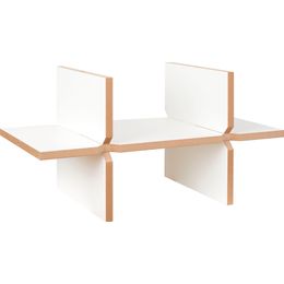 Mehrzweckregal Tojo "solo", wei&szlig;, B:70cm H:35cm T:32cm, MDF, Regale, Mehrzweckregal Standregal, Ohne Werkzeug zu montieren