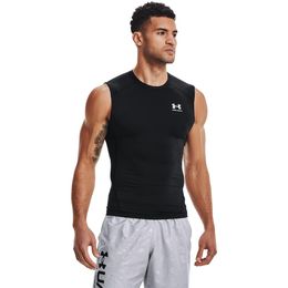 Trainingstop Under Armour "UA HG ARMOUR COMP SL", Herren, Gr. 3XL, schwarz (schwarz 001), Obermaterial: 84% Polyester, 16% Elasthan, Rundhals, Tops