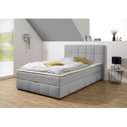 Boxbett Home Affaire "Niemes", hellgrau, B:152cm L:230cm, Komplettbetten