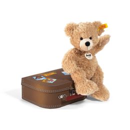 Kuscheltier Steiff "Fynn Teddybär im Koffer", beige, Plüschfiguren, KinderH:28cm, Plüsch, H:28cm