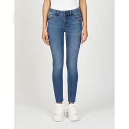 Skinny-fit-Jeans Gang "94LAYLA", Damen, Gr. 27, N-Gr, blau (schwarz sea wash), Denim/Jeans, Obermaterial: 92% Baumwolle, 7% Polyester, 1% Elasthan, skinny fit, Jeans, mit komfortabler Leibhöhe