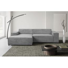 Ecksofa WERK2, B:268cm H:70cm T:163cmgrau, 90% Polyester, 10% Nylon, Wohnzimmer, Sofas, "Trento, elegant & zeitlos, Breite 268cm, pflegeleichte