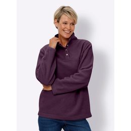 Fleeceshirt Classic Basics "Fleece-Shirt", Damen, Gr. 54, lila (traube), 100% Polyester, unifarben, Shirts