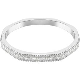 Armreif Swarovski "Schmuck Geschenk Matrix" Gr. S, silber (metallfarben, kristallweiß, kristallweiß), Armbänder, Damen, S, Metall, Armreif, mit Swarovski Kristall