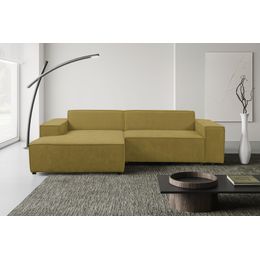 Ecksofa WERK2, B:268cm H:70cm T:163cmgelb, 100% Polyester, Wohnzimmer, Sofas, "Trento, elegant & zeitlos, Breite 268cm, pflegeleichte Bez&uuml;ge,