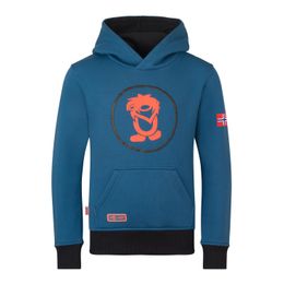 Kapuzensweatshirt Trollkids "KIDS TROLL SWEATER", Mädchen, Gr. 164, orange (nordic blau, schwarz, flame orange), Jersey, Obermaterial: 80% Baumwolle, 20% Polyester, Sweatshirts