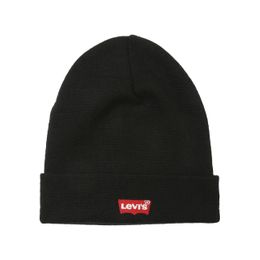 Levi's Beanie LEVI'S "Beanie Red Betwing", Herren, schwarz, Kunstfaser, bestickt, M&uuml;tzen Beanie