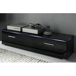 Lowboard H&Ouml;LTKEMEYER "Show TV-Board, TV-Schrank", schwarz, B:120cm H:31cm T:40cm, Sideboards, Lowboard, Breite 120 oder 180 cm
