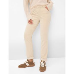 5-Pocket-Hose Brax "Style CAROLA", Damen, Gr. 42K21, Kurzgrößen, hellbraun, Web, 74% Baumwolle, 25% Viskose, 1% Elasthan, Hosen