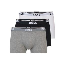 Boxer BOSS "TRUNK 3 PACK", Damen, Gr. XXL, 3 Stk., bunt (assorted pre, pack), Jersey, Obermaterial: 95% Baumwolle, 5% Elasthan, k&ouml;rpernah, Unterhosen, BOSS Schriftzug auf dem Bund