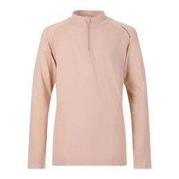 Langarmshirt Endurance "Halen Jr.", Jungen, Gr. 152/164, rosa (altrosa), 85% Polyester, 15% Elasthan, unifarben, normal, hoch geschlossener Ausschnitt, Shirts Langarmshirt, aus atmungsaktivem 4-Wege-Funktionsstretch