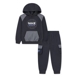 Nike Sportswear Jungen Jogginganzug "NKB B NSW FS FLC UTILITY PO SE", grau, Gr. 110, Obermaterial: 60% Baumwolle, 40% Polyester, Sportanzüge, für