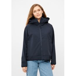 Softshelljacke Derbe "Peutby", Damen, Gr. 36, blau (navy, navy), Obermaterial: 100% Polyester; Innenmaterial: 100% Polyester, relaxed fit, Raglan&auml;rmel normaler Saum, Jacken Softshelljacke, wasserabweisend, winddicht, Kapuze