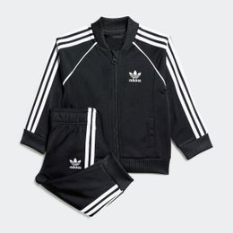 Trainingsanzug adidas originals "SST TRACKSUIT", M&auml;dchen, Gr. 92, schwarz, Obermaterial: 100% Polyester, Sportanz&uuml;ge Trainingsanzug