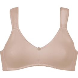 B&uuml;gelloser BH Naturana "Athleisure", Damen, Gr. 75, Cup A, beige (light beige), Obermaterial: 90% Baumwolle, 10% Elasthan, unifarben, bequem, BHs, vorgeformte Cups, breite Tr&auml;ger, ohne B&uuml;gel, bequem, Baumwollmix