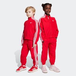 Trainingsanzug adidas originals "TRACKSUIT", Jungen, Gr. 110, rot (better scarlet, weiß), Obermaterial: 100% Polyester, Sportanzüge