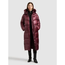 Steppmantel Khujo "TONIA", Damen, Gr. M, mahagoni rot, 100% Nylon, unifarben, eingesetzt elastischer Bund mit Windstopper, Mäntel