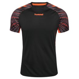 Trainingsshirt Hummel "HMLBLAZE PRO TRAINING JERSEY S/S", Damen, Gr. M, orange (schwarz, orange), Obermaterial: 100% Polyester, Shirts