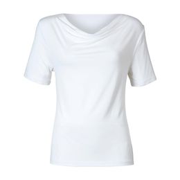 Wasserfallshirt Inspirationen "Shirt", Damen, Gr. 36, wei&szlig;, 95% Viskose, 5% Elasthan, unifarben, Wasserfallausschnitt, Shirts