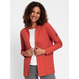 Shirtjacke Casual Looks "Shirtjacke", Damen, Gr. 36, orange (terra), 95% Baumwolle, 5% Elasthan, unifarben, Shirts