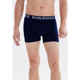 Boxershorts Endurance "Burke", Herren, Gr. XL, 1 Stk., blau (dunkelblau), 95% Baumwolle, 5% Elasthan, mehrfarbig, Unterhosen, im praktischen 3er Pack