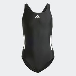 Badeanzug adidas Performance "3S BLD SWIMSUIT", Jungen, Gr. 164, N-Gr, schwarz-weiß (schwarz, weiß), Obermaterial: 78% Polyamid, 22% Elasthan, Badeanzüge Badeanzug