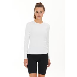 ENDURANCE ATHLECIA Langarmshirt ATHLECIA "Lankae", Damen, Gr. 34, wei&szlig;, 57% Baumwolle, 38% Modal, 5% Elasthan, unifarben, normal, Rundhals, Shirts Langarmshirt, mit feuchtigkeitsregulierenden Eigenschaften und 4-Wege-Stretch