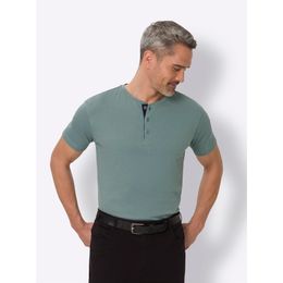Rundhalsshirt CLASSIC "Rundhals-Shirt", Herren, Gr. 44/46, gr&uuml;n (jade), 100% Baumwolle, unifarben, Rundhals, Shirts Rundhalsshirt