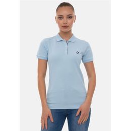 Poloshirt SIR RAYMOND TAILOR "Angie", Damen, Gr. L, blau (hellblau), 100% Baumwolle, unifarben, normal, ohne Ausschnitt, Shirts, in klassischem Design