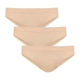 Bikinislip Jockey "Seamfree Core", Damen, Gr. L, beige (light beige), Microfaser, Obermaterial: 93% Polyamid, 7% Elasthan, unifarben, körpernah, Unterhosen, atmungsaktiv, ohne Seitennähte