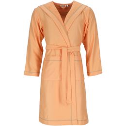 Unisex-Bademantel Esprit "Modern Life, ideal f&uuml;r Sauna & Spa, Hotelbademantel, Morgenmantel" Gr. L, rot (apricot), L:112cm, Wirkfrottier, Hausm&auml;ntel, Bunte Ziern&auml;hte