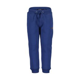 Sweathose Blue Seven, Jungen, Gr. 104, N-Gr, blau (dk blau), Sweatware, Obermaterial: 80% Baumwolle, 20% Polyester, unifarben, regular fit knöchellang, Hosen Sweathose, im Basic-Look mit Bündchen am Bein