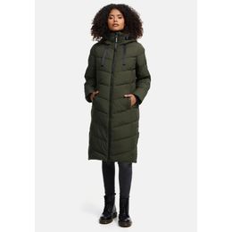 Winterjacke Navahoo "Schmatzib&auml;r", Damen, Gr. L, gr&uuml;n (olive), Obermaterial: 100% Polyester; Innenseite: 100% Polyester; Futter: 100% Polyester, Jacken Winterjacke, mit weichem Teddyfell innen