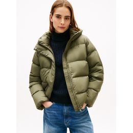 Steppjacke Tommy Hilfiger "MODERN DOWN REG JACKET", Damen, Gr. M (38), grün (utility olive), Steppware, Obermaterial: 100% Polyester, unifarben, Jacken Steppjacke