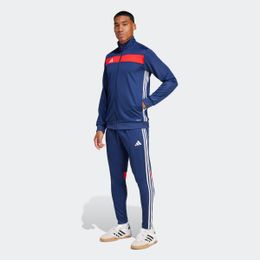 Trainingsanzug adidas Performance "TIRO ES TS", Herren, Gr. L, blau (team navy blau, rot), Obermaterial: 100% Polyester, Sportanzüge