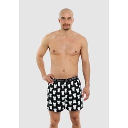 Lousy Livin Underwear Boxershorts LOUSY LIVIN "Toast & Zitrone 2 Pack", Herren, Gr. S, 2 Stk., schwarz, 100% Baumwolle, bedruckt, Unterhosen, im praktischen 2er-Pack