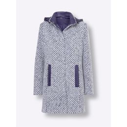 Heine Witt Damen Outdoorjacke mit Zippertaschen, marine-ecru-meliert, Gr&ouml;&szlig;e 50