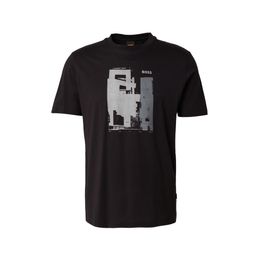 BOSS T-Shirt 'Te_Imprint' Herren Gr&ouml;&szlig;e 4XL grau / dunkelgrau / schwarz