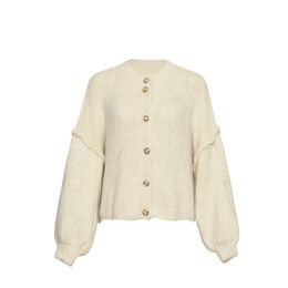 Lilavie Knit Cardigan ' Paulaa ' female Beige, White size One Size